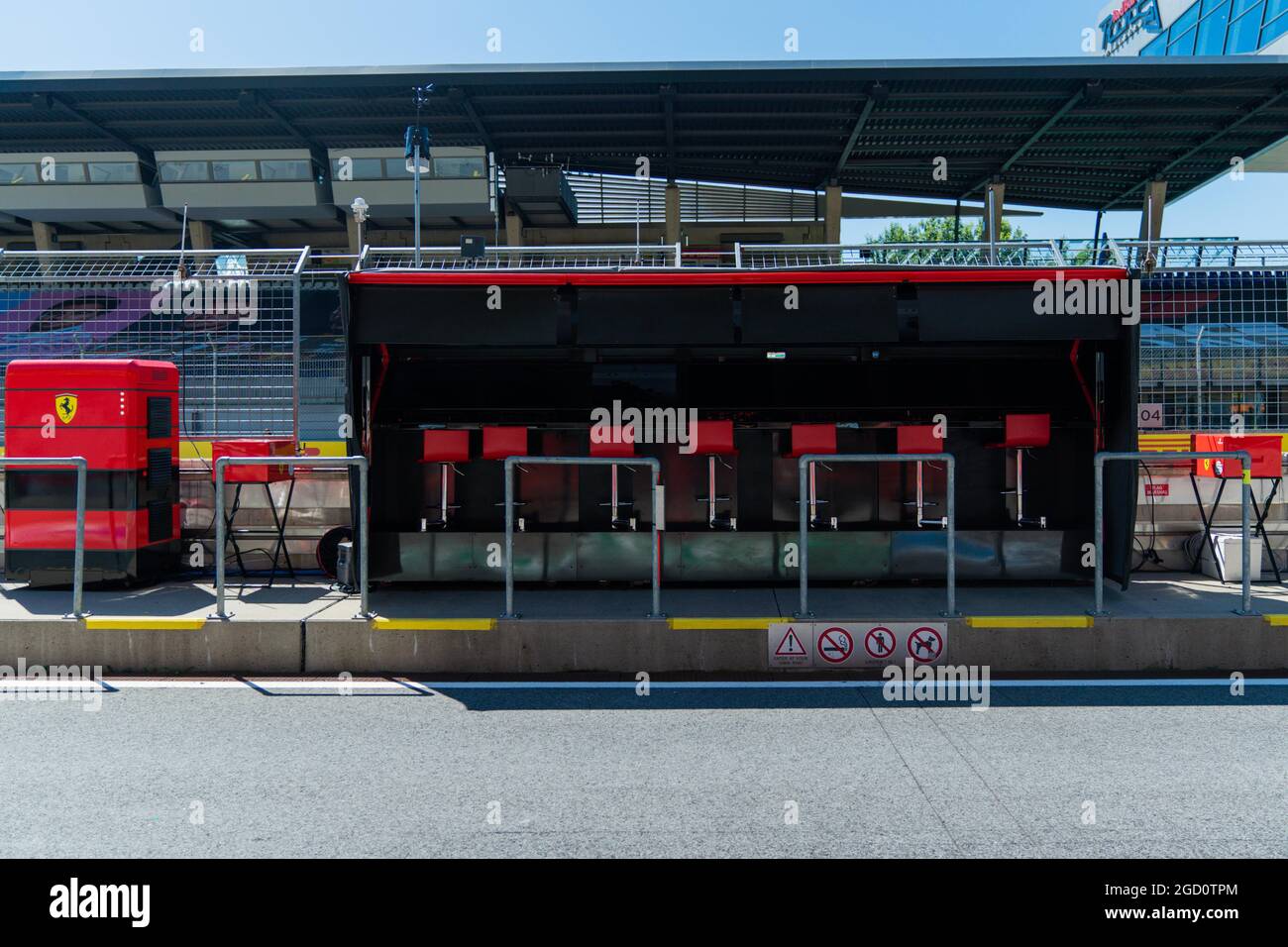 Ferrari pit gantry. Steiermark Grand Prix, Thursday 9th July 2020 ...