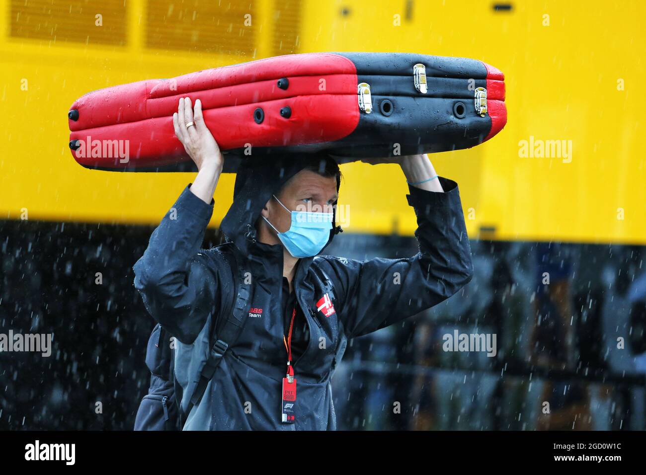 Haas F1 Team - heavy rain in the paddock. Steiermark Grand Prix ...