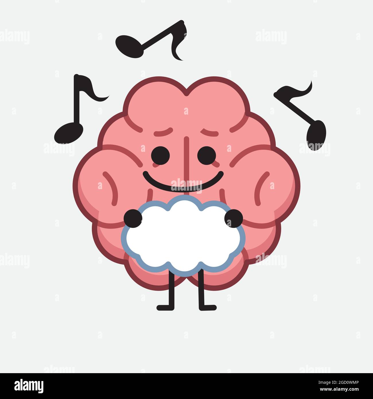 Cute Brain Illustration