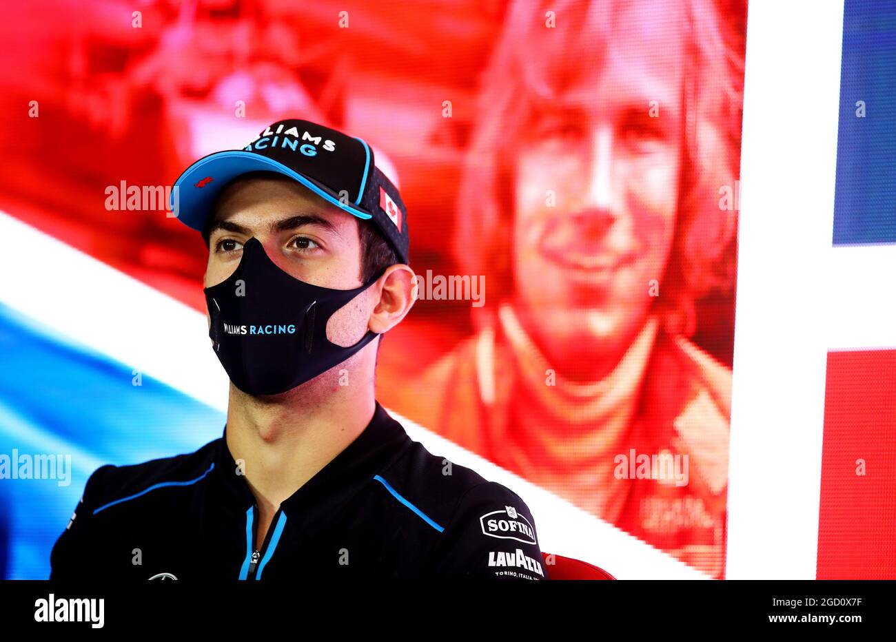 Nicholas Latifi (CDN) Williams Racing in the FIA Press Conference ...