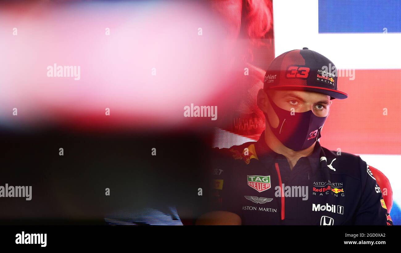 Max Verstappen (NLD) Red Bull Racing in the FIA Press Conference ...