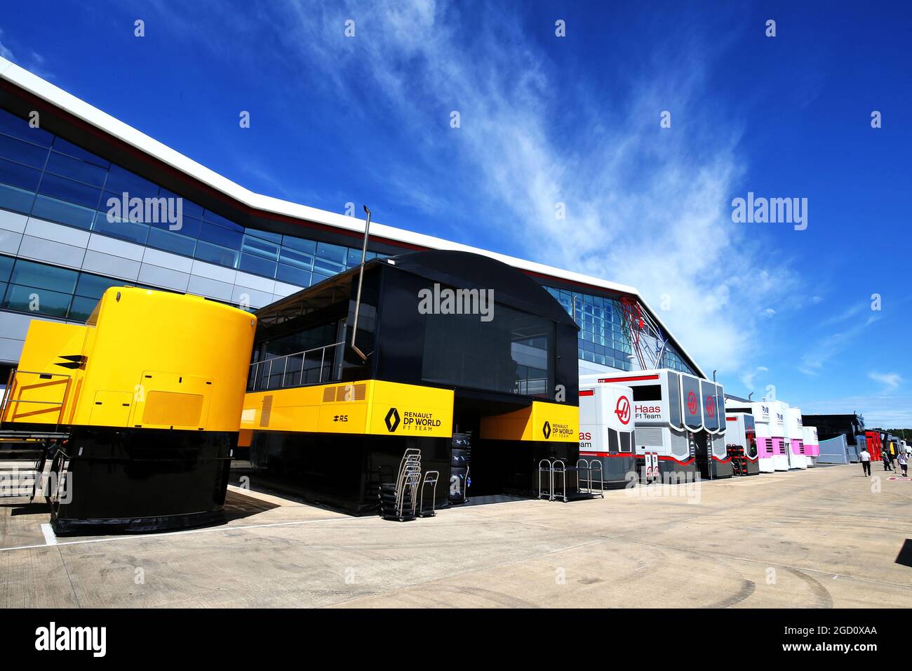 Renault F1 Team trucks in the paddock. British Grand Prix, Thursday ...