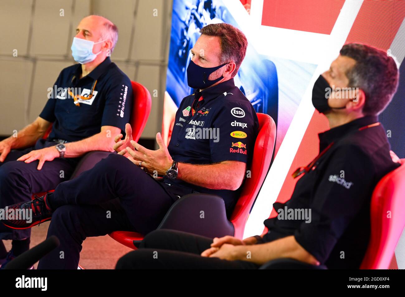 Christian Horner (GBR) Red Bull Racing Team Principal in the FIA Press Conference. British Grand ...