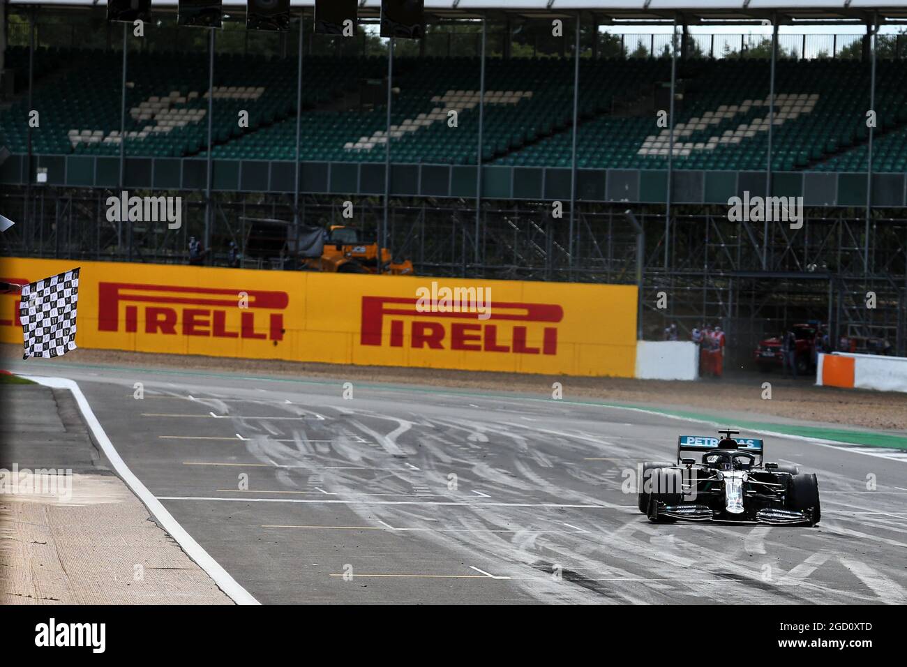 Mercedes amg f1 w11 at end of race a puncture hi-res stock photography ...