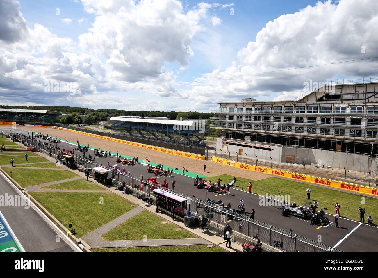The grid before the start of the race. British Grand Prix, Sunday 2nd ...