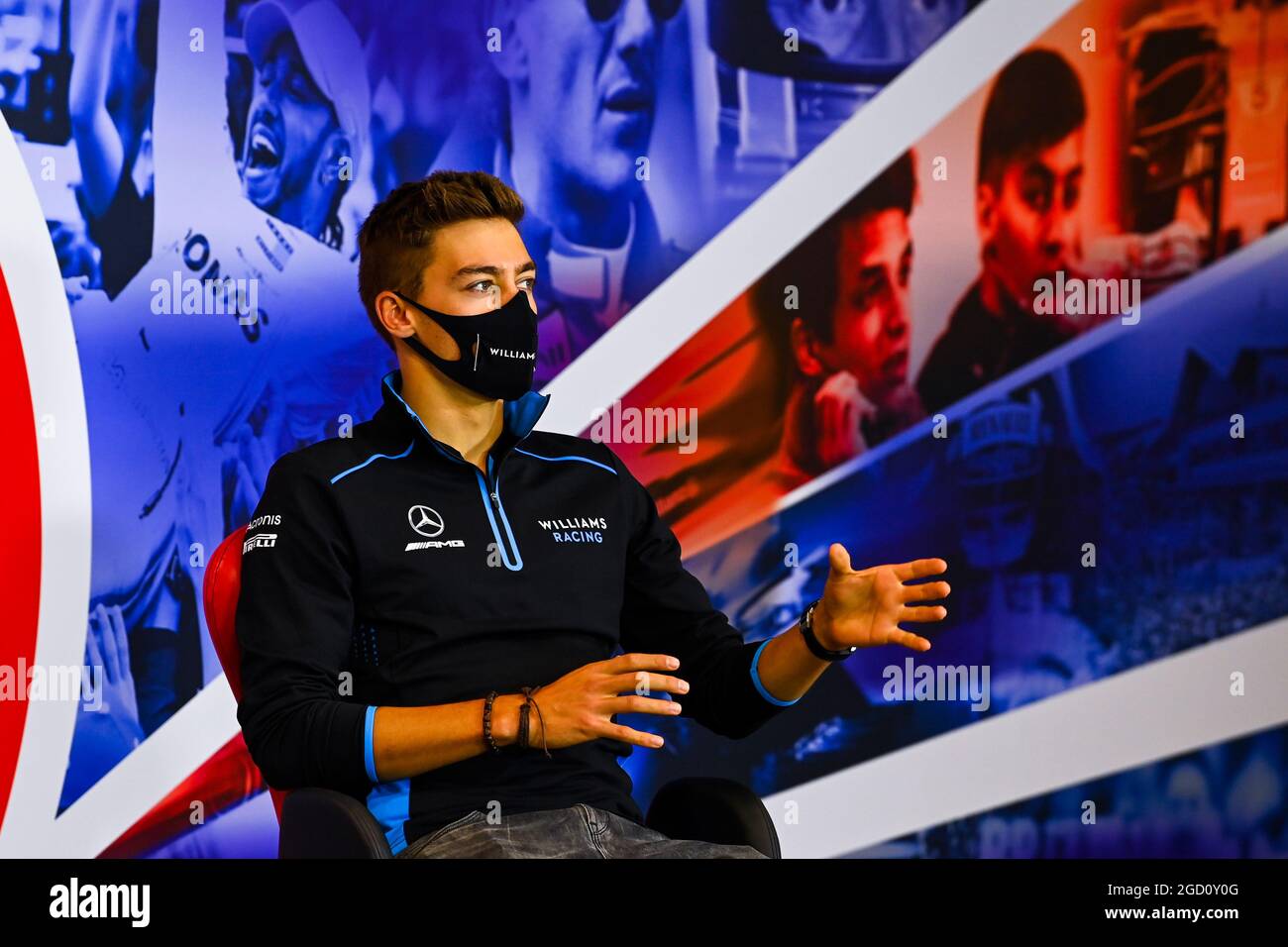George Russell (GBR) Williams Racing in the FIA Press Conference. 70th ...