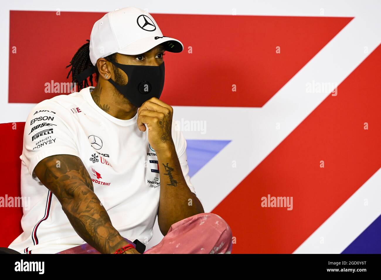 Lewis Hamilton (GBR) Mercedes AMG F1 in the FIA Press Conference. 70th ...