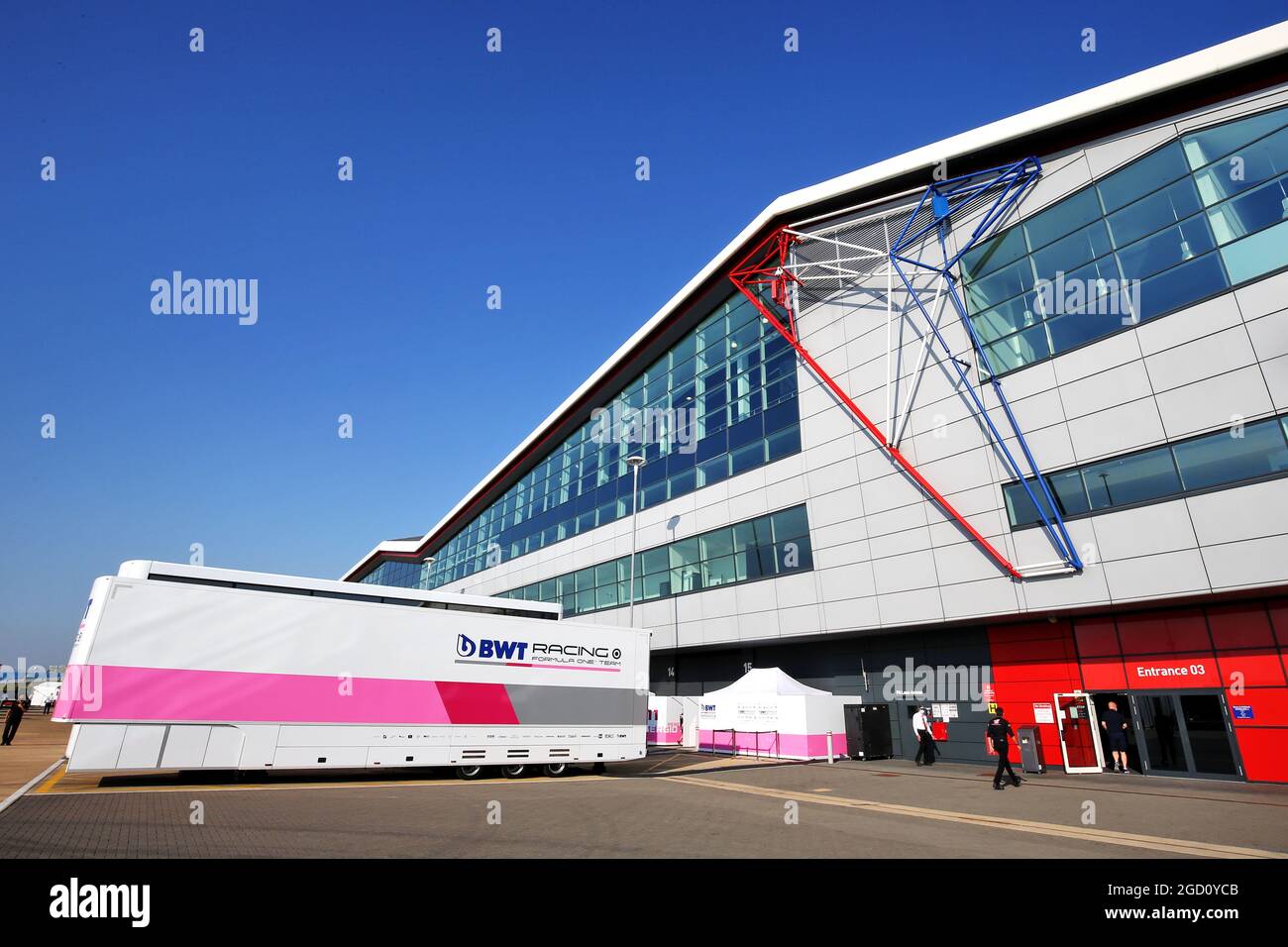 Paddock atmosphere racing point f1 team trucks hi-res stock photography ...