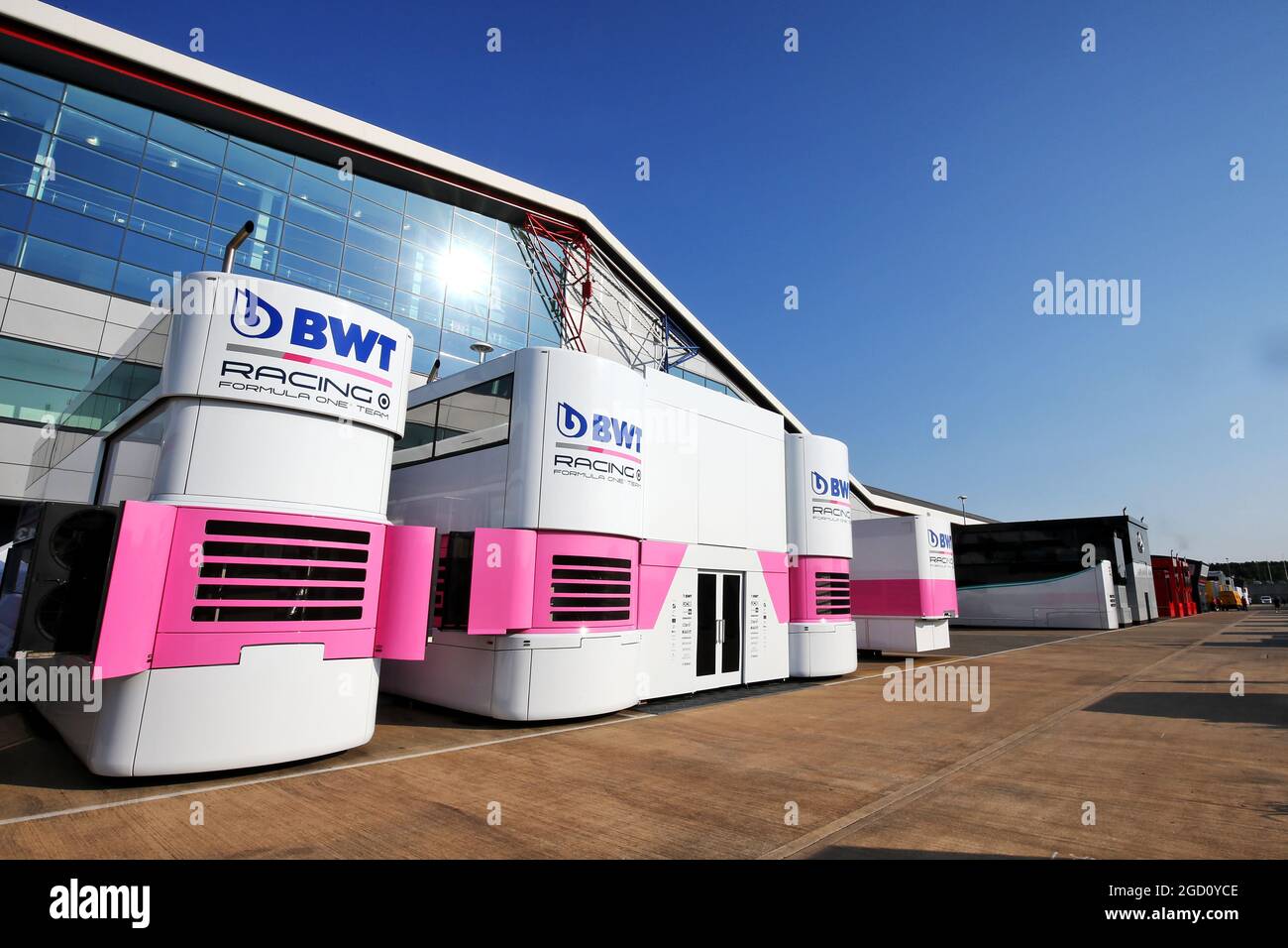 Paddock atmosphere racing point f1 team trucks hi-res stock photography ...