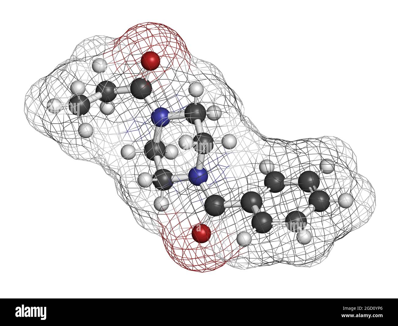 Sunifiram molecule. Potential nootropic. 3D rendering Stock Photo - Alamy