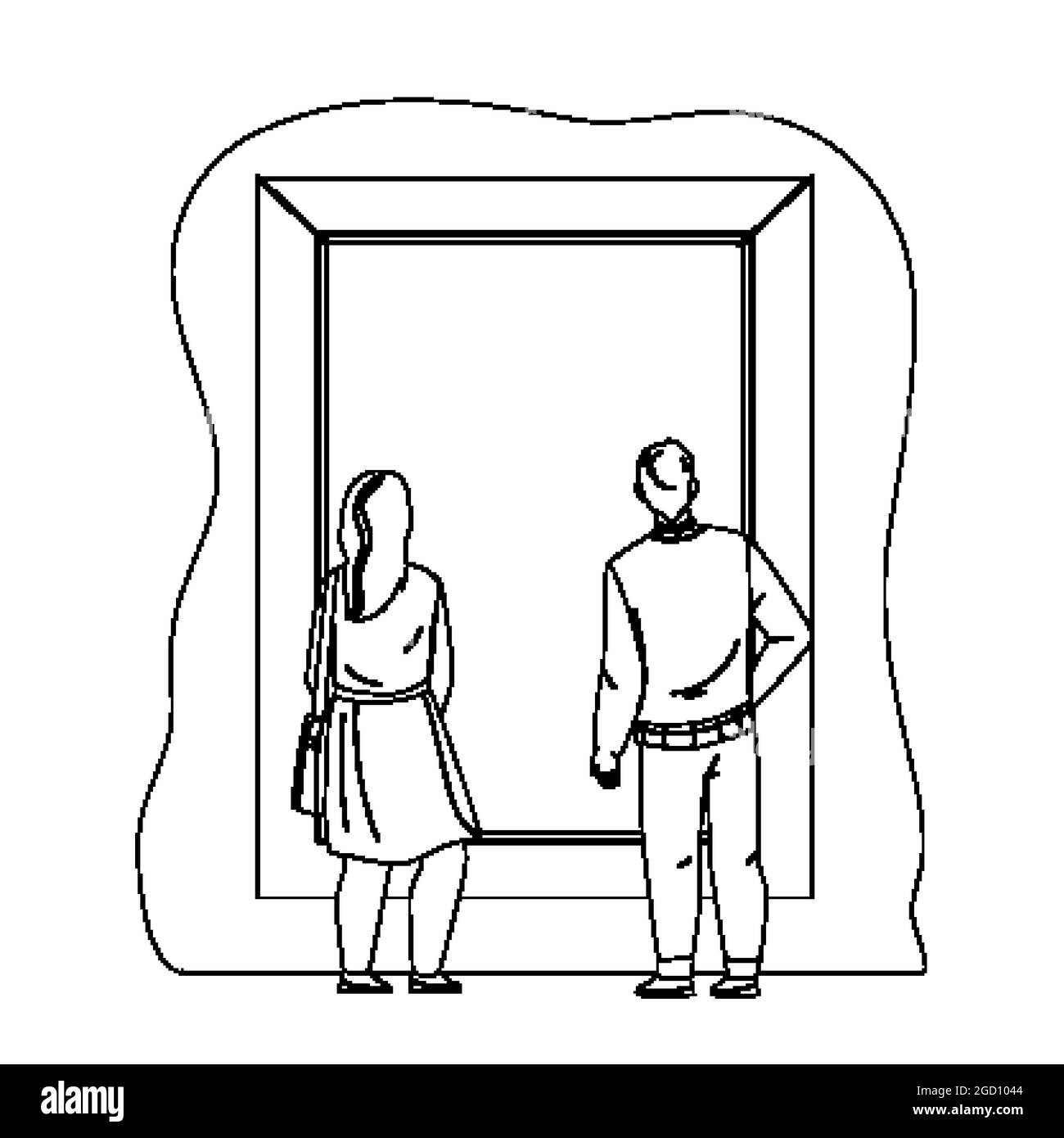 Museum visitors look Cut Out Stock Images & Pictures - Alamy