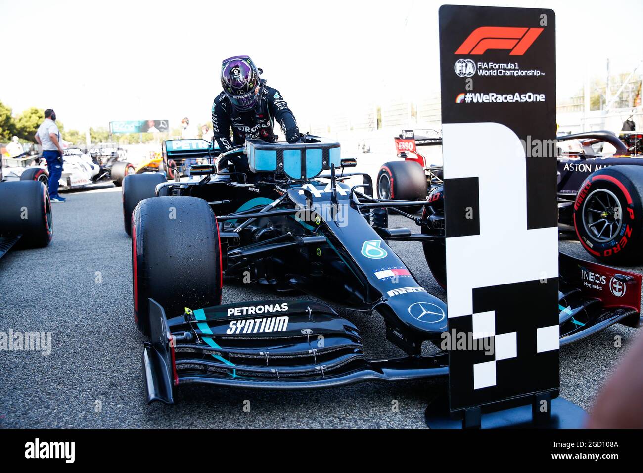 Mercedes amg f1 w11 in parc ferme hi-res stock photography and images ...
