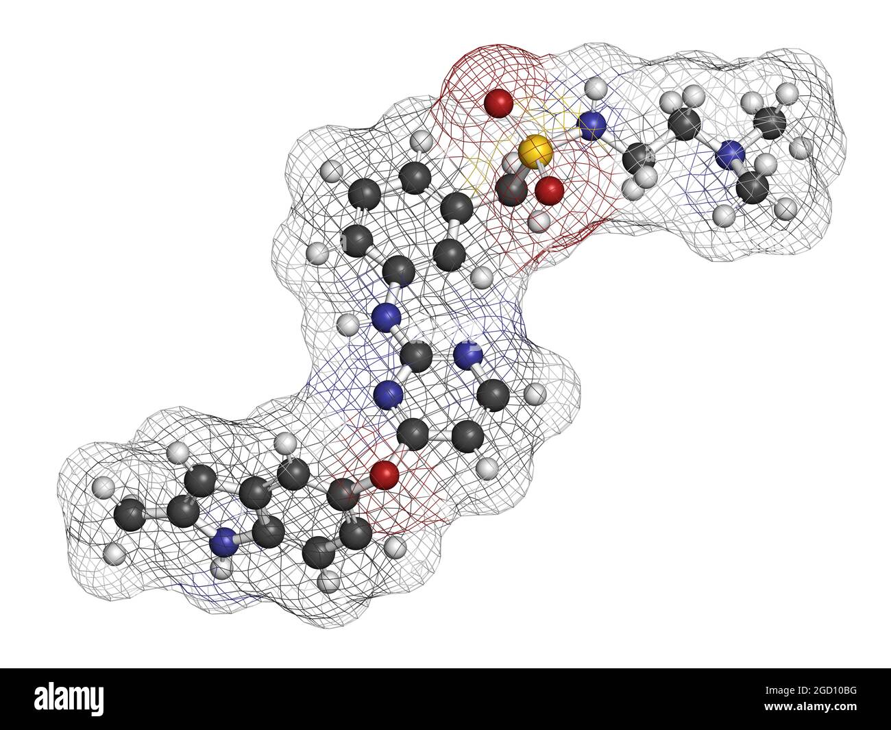 Surufatinib cancer drug molecule. 3D rendering Stock Photo - Alamy