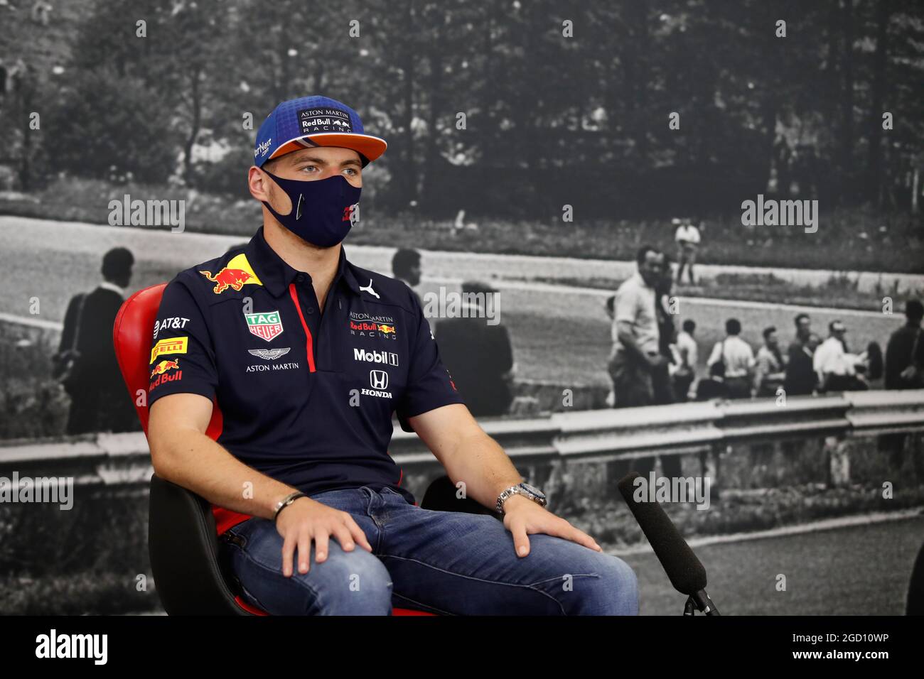 Max Verstappen (NLD) Red Bull Racing in the FIA Press Conference ...