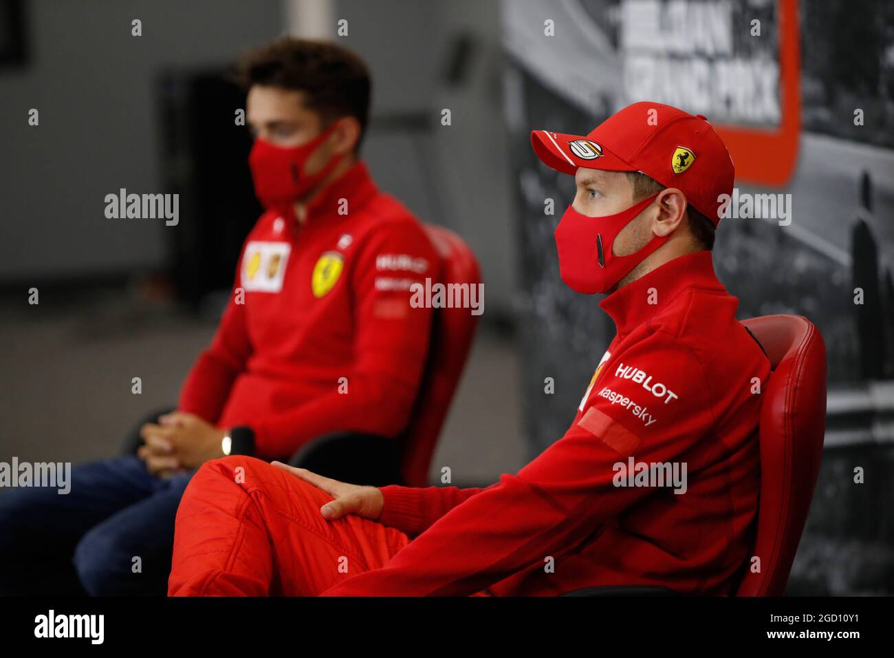 Sebastian Vettel (GER) Ferrari in the FIA Press Conference. Belgian ...