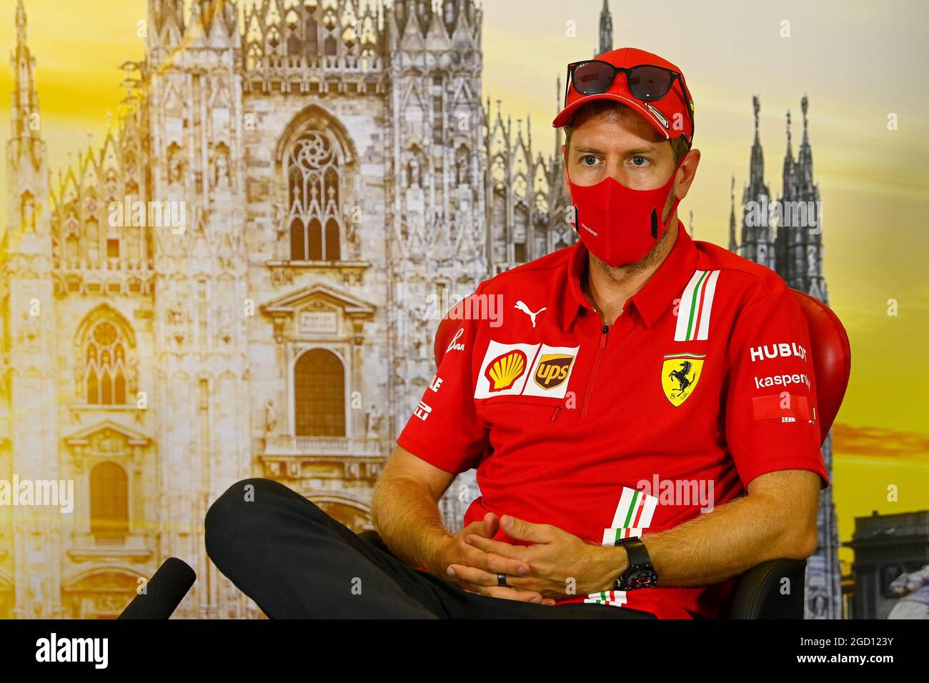 Sebastian Vettel (GER) Ferrari in the FIA Press Conference. Italian ...