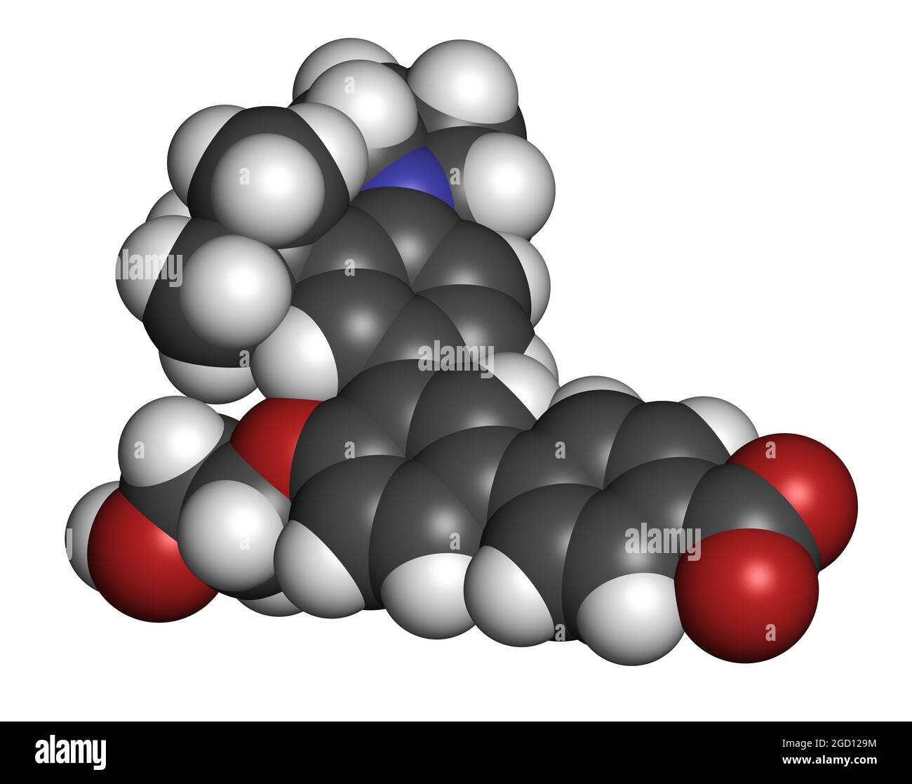 Trifarotene acne drug molecule hi-res stock photography and images - Alamy
