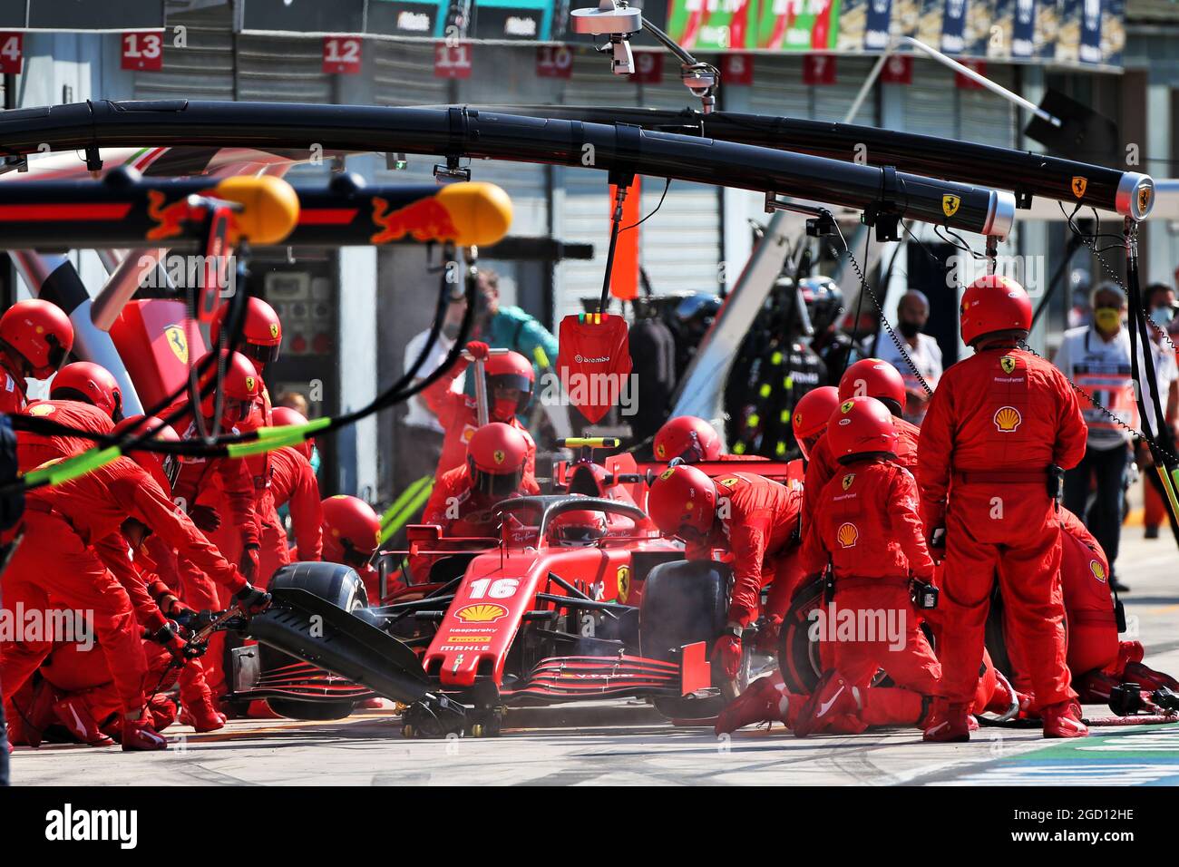 Charles Leclerc (MON) Ferrari SF1000 makes a pit stop. Italian Grand ...