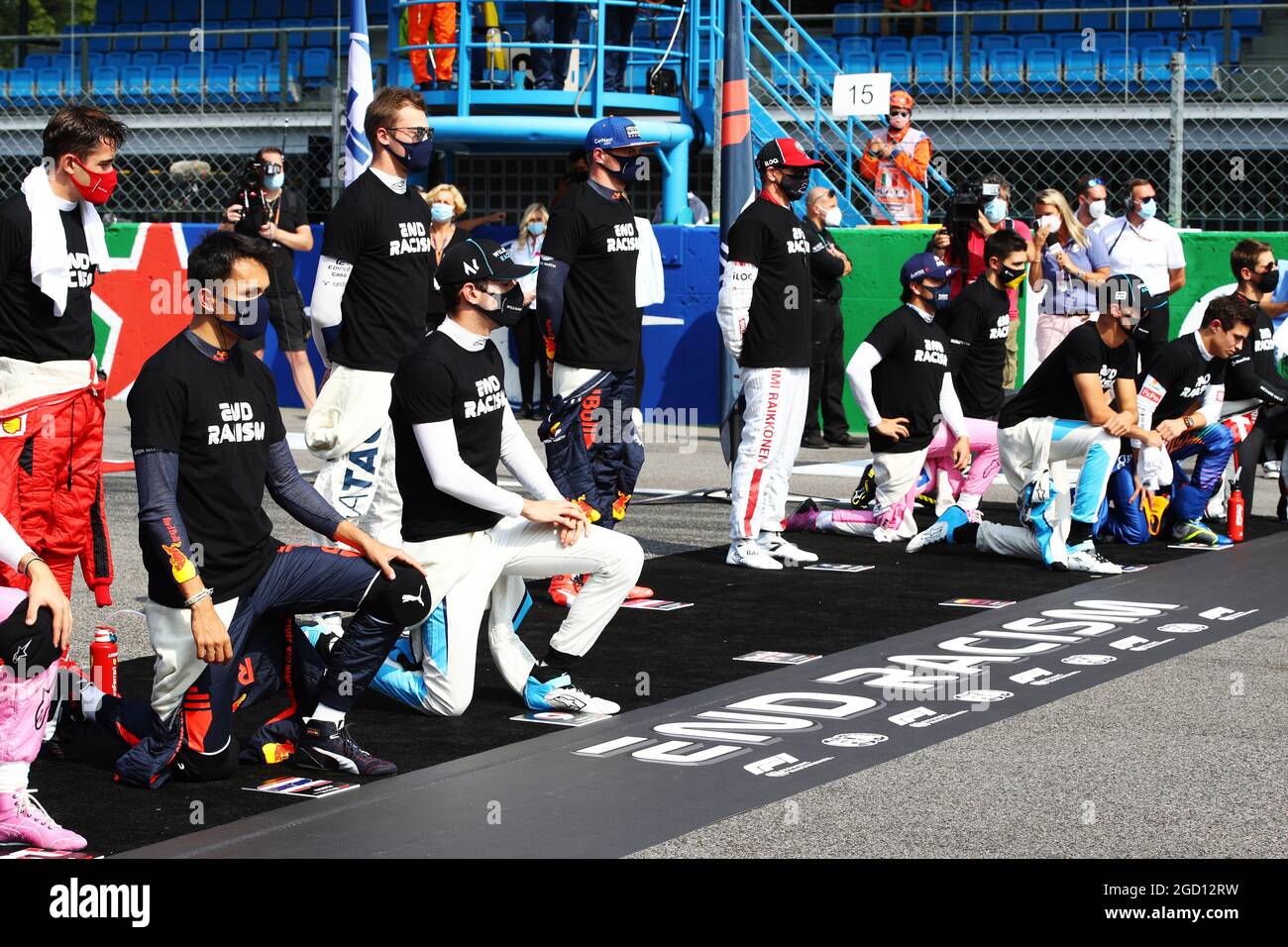 Drivers make their end racism message on the grid minus Lewis Hamilton ...