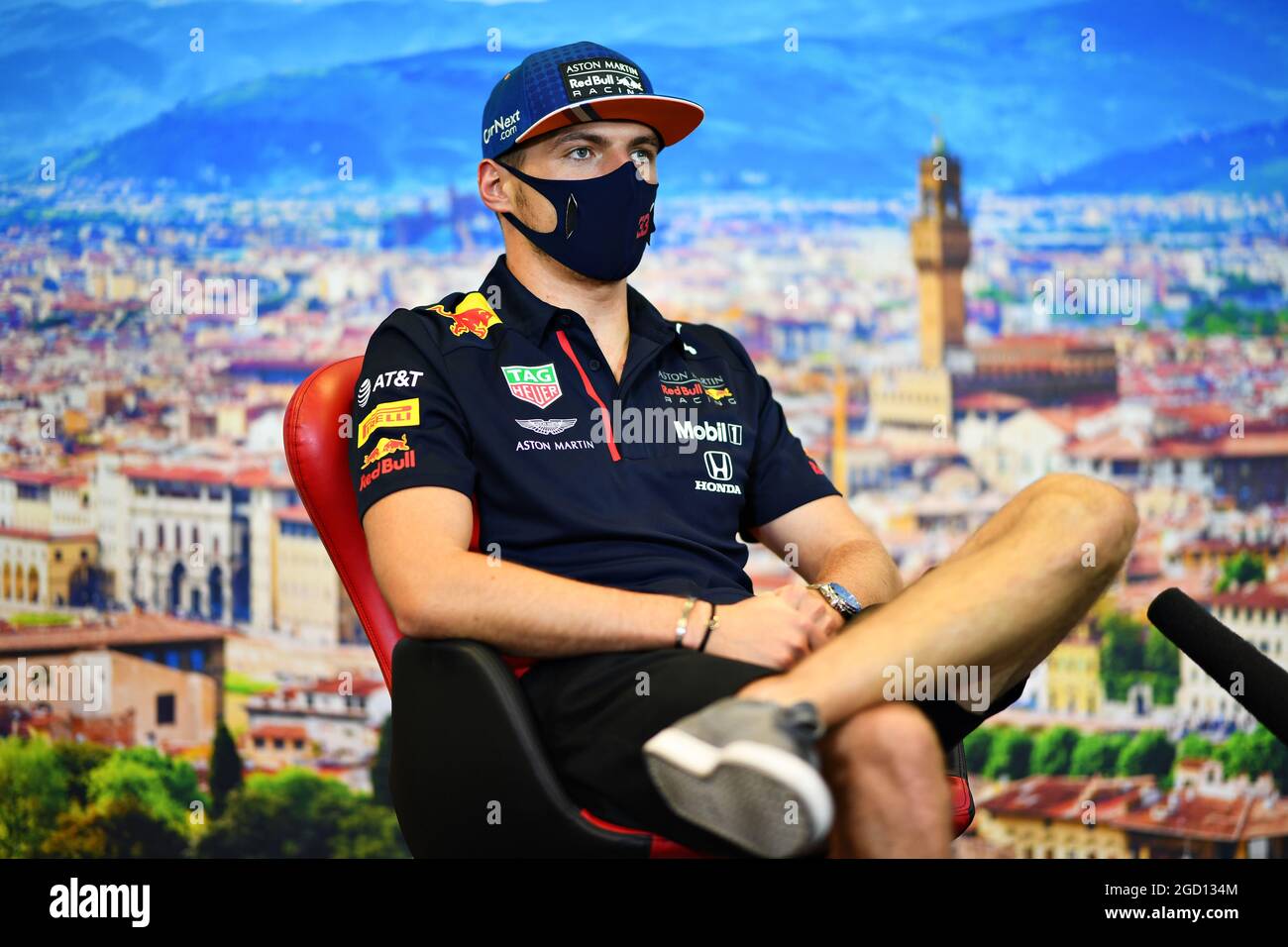 Max Verstappen (NLD) Red Bull Racing in the FIA Press Conference ...