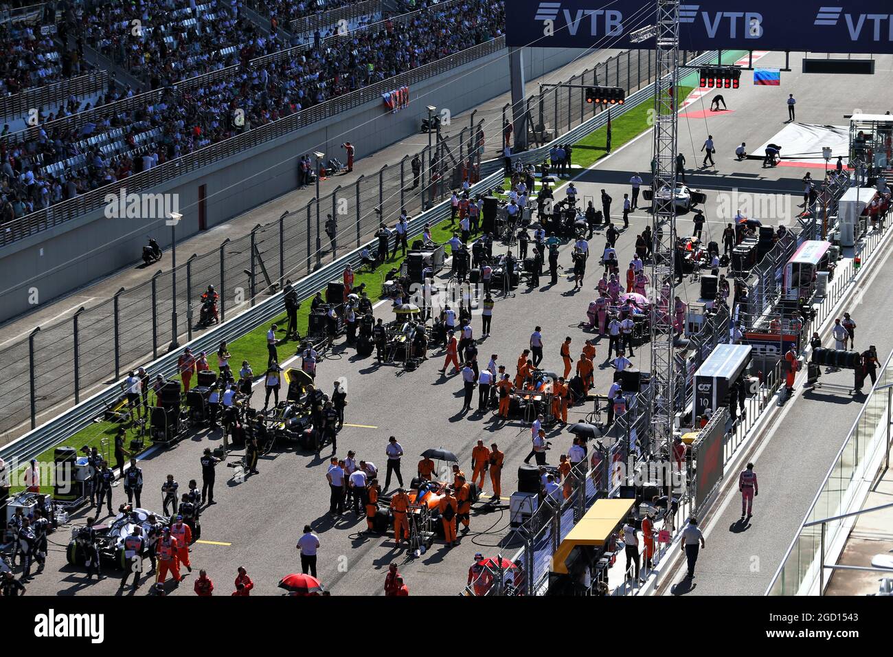 The grid before the start of the race. Russian Grand Prix, Sunday 27th ...