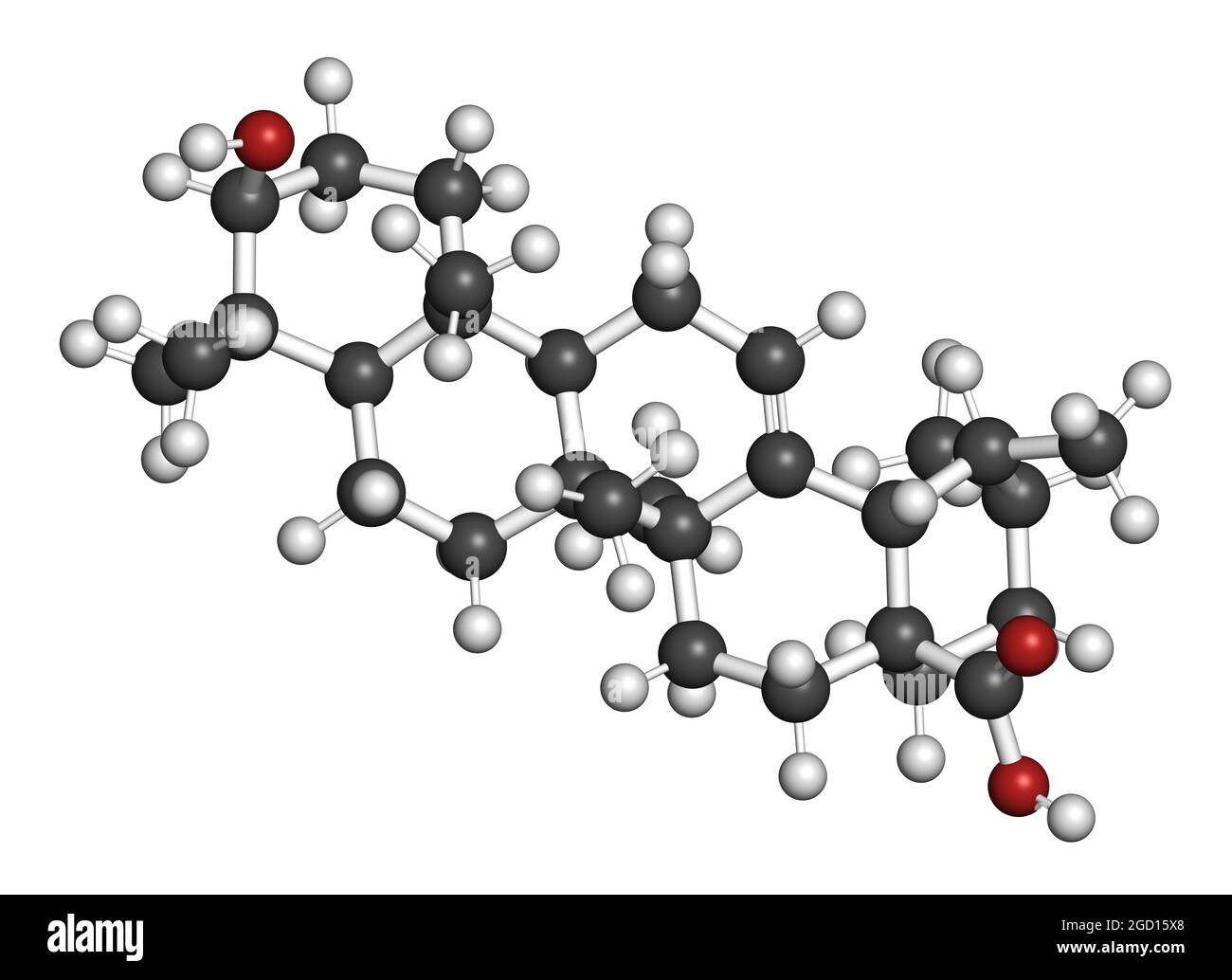 Ursolic acid molecule. Triterpenoid present in fruit peels. 3D ...