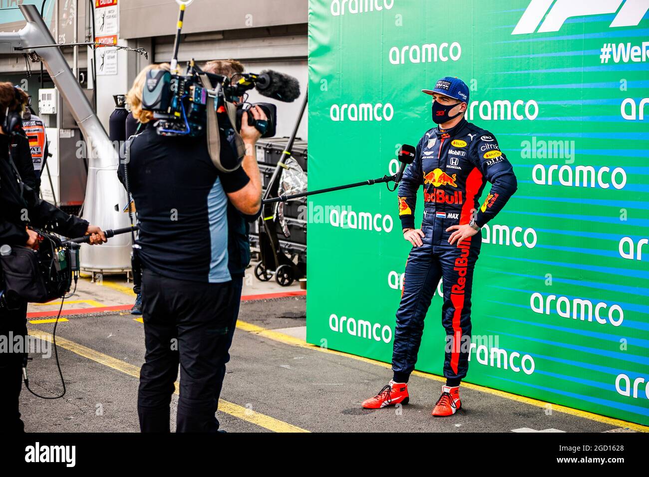 Red bull racing in parc ferme david coulthard hi-res stock photography ...