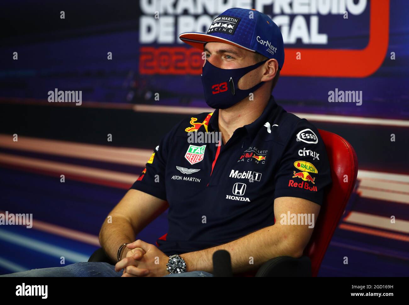 Max Verstappen (NLD) Red Bull Racing in the FIA Press Conference ...