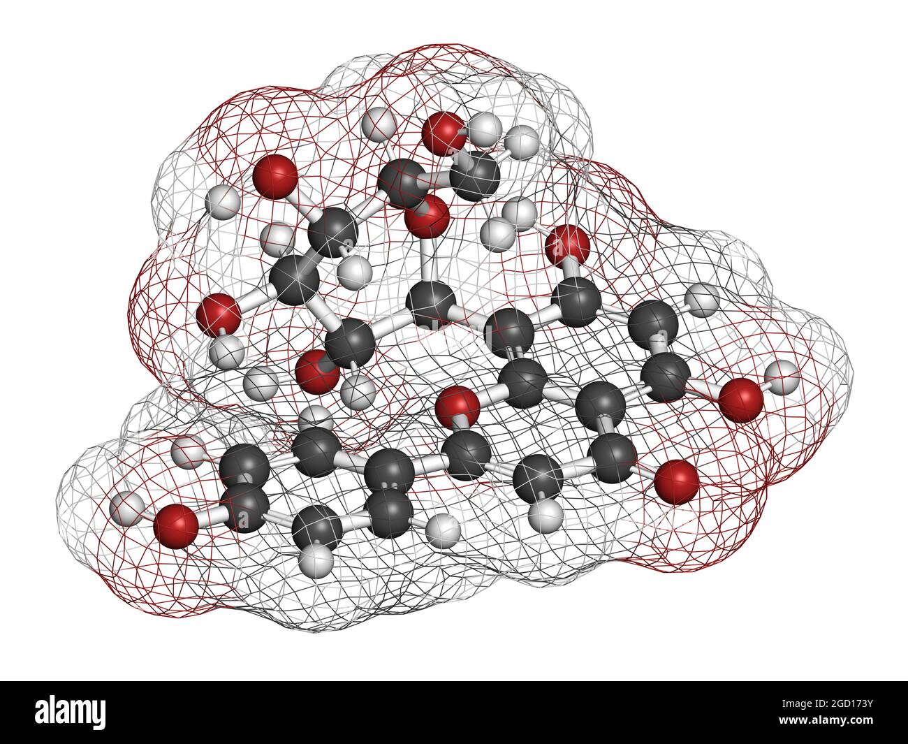 Vitexin passion flower molecule. 3D rendering Stock Photo - Alamy