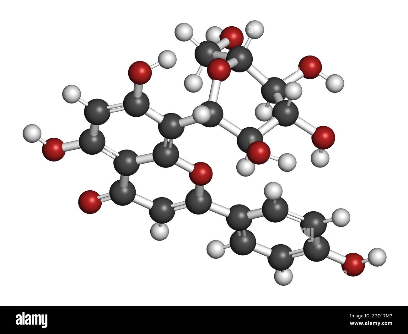 Vitexin passion flower molecule. 3D rendering Stock Photo - Alamy