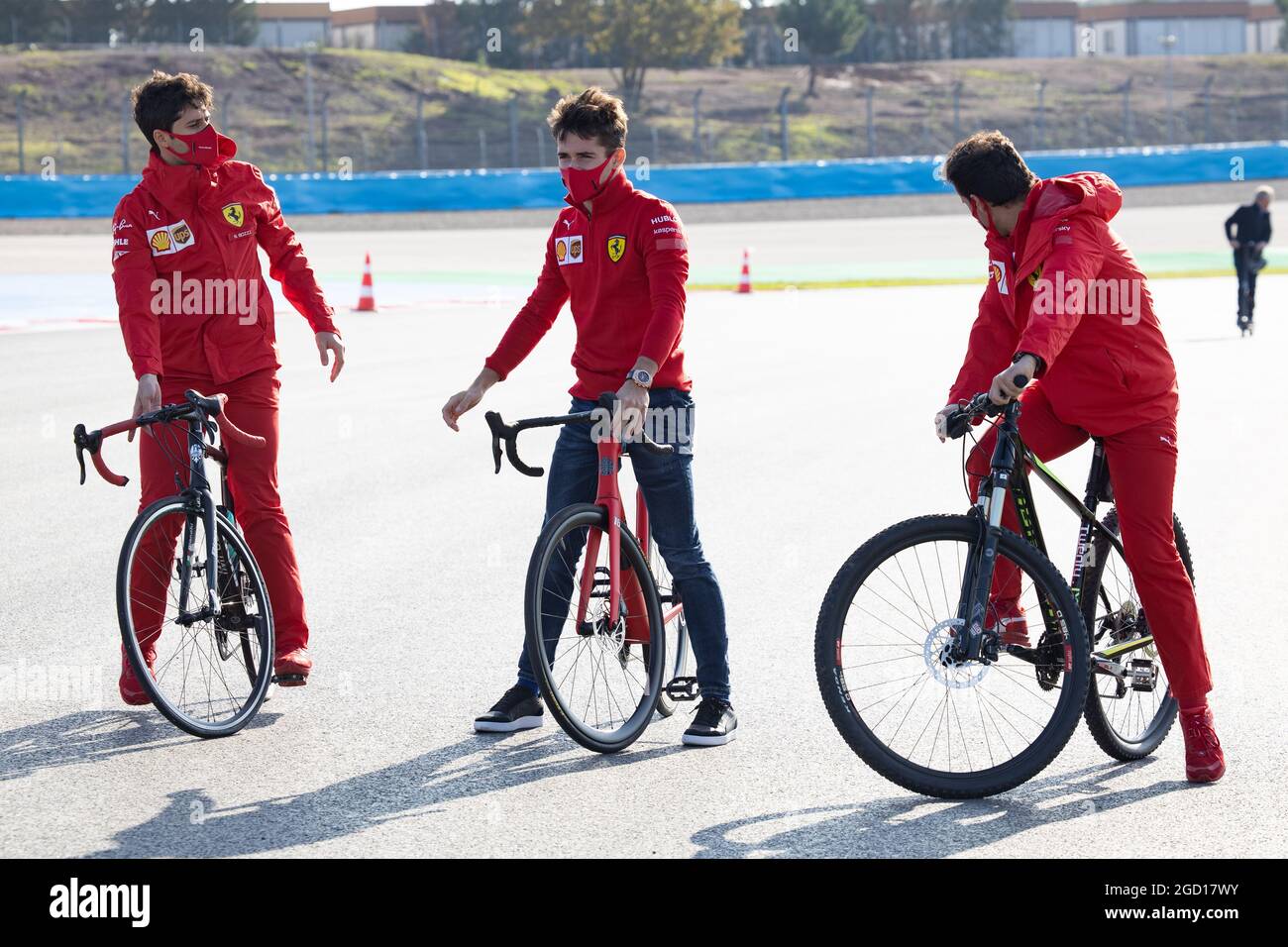 Charles Leclerc (MON) Ferrari rides the circuit with the team. Turkish ...