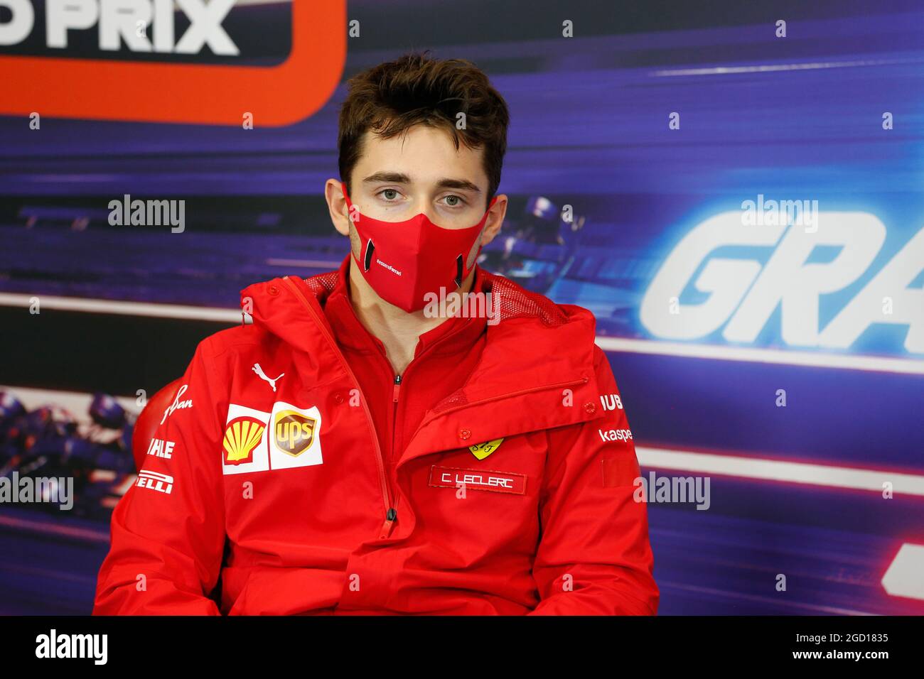 Charles Leclerc (MON) Ferrari in the FIA Press Conference. Turkish ...