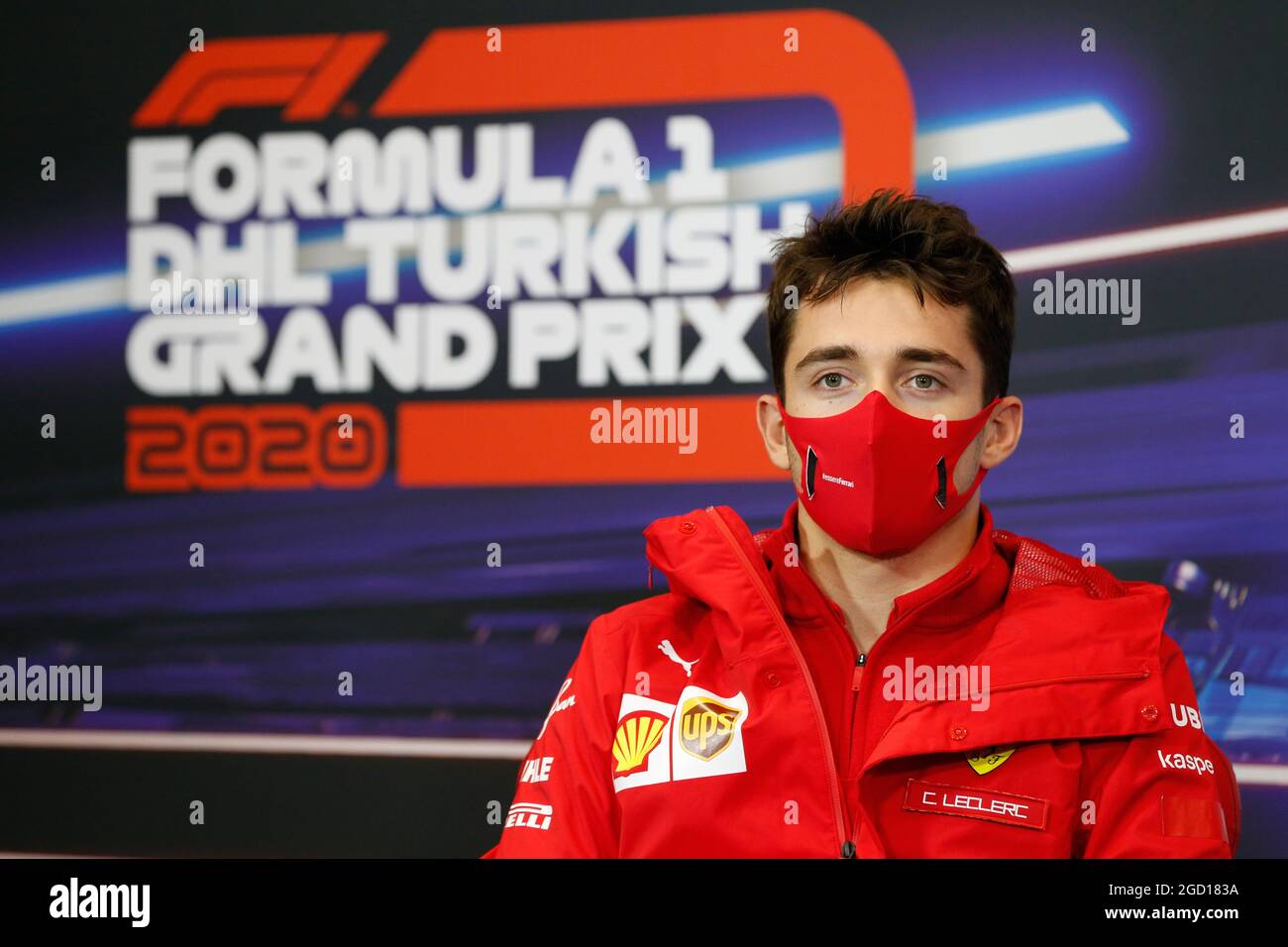 Charles Leclerc (MON) Ferrari in the FIA Press Conference. Turkish ...