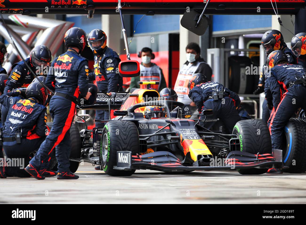 Red bull racing rb16 makes a pit stop hi-res stock photography and ...