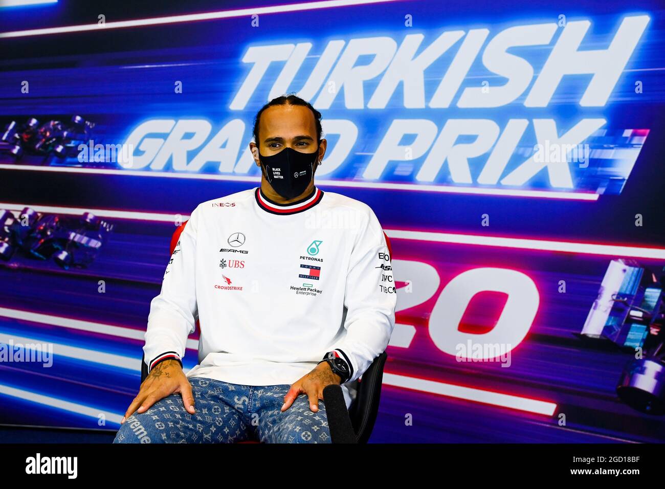Race winner and World Champion Lewis Hamilton (GBR) Mercedes AMG F1 in ...