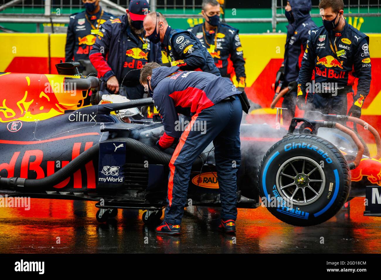 Max Verstappen (NLD) Red Bull Racing RB16 on the grid. Turkish Grand ...