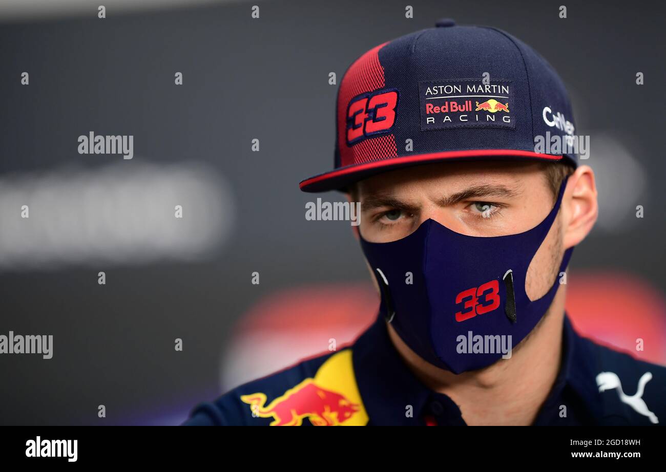 Max Verstappen (NLD) Red Bull Racing in the FIA Press Conference ...