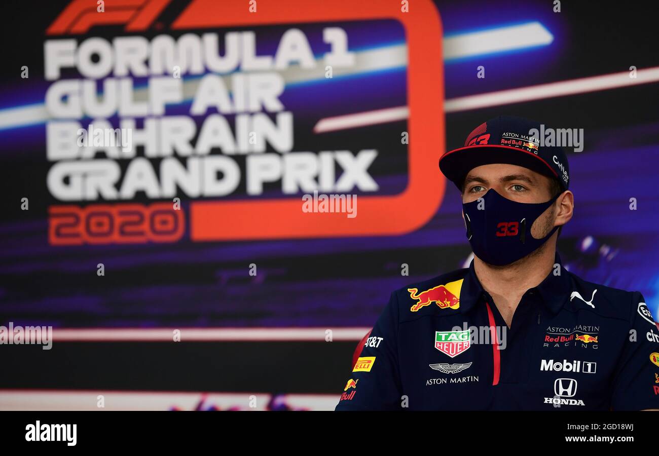 Max Verstappen (NLD) Red Bull Racing in the FIA Press Conference ...