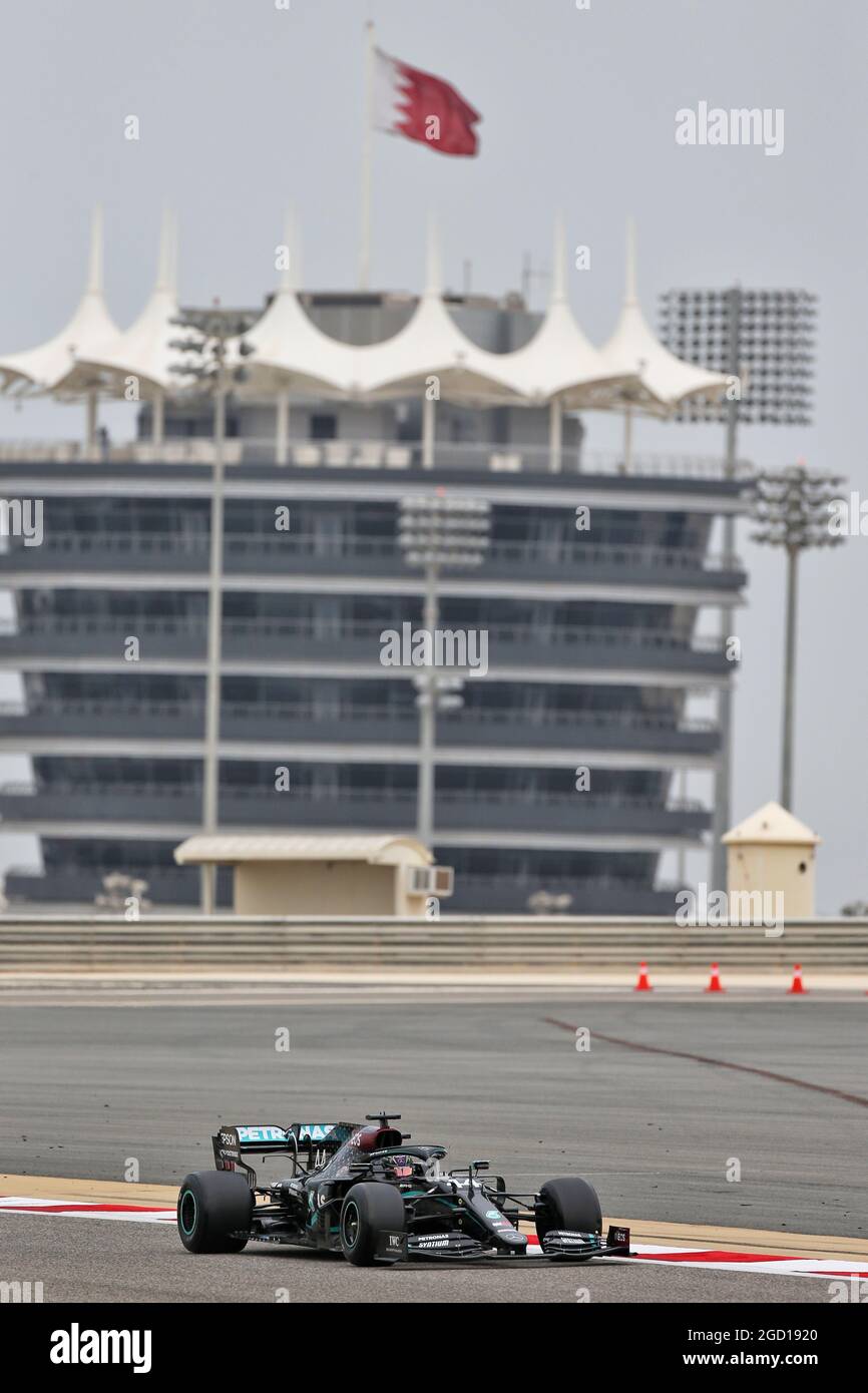 Lewis Hamilton (GBR) Mercedes AMG F1 W11. Bahrain Grand Prix, Friday ...