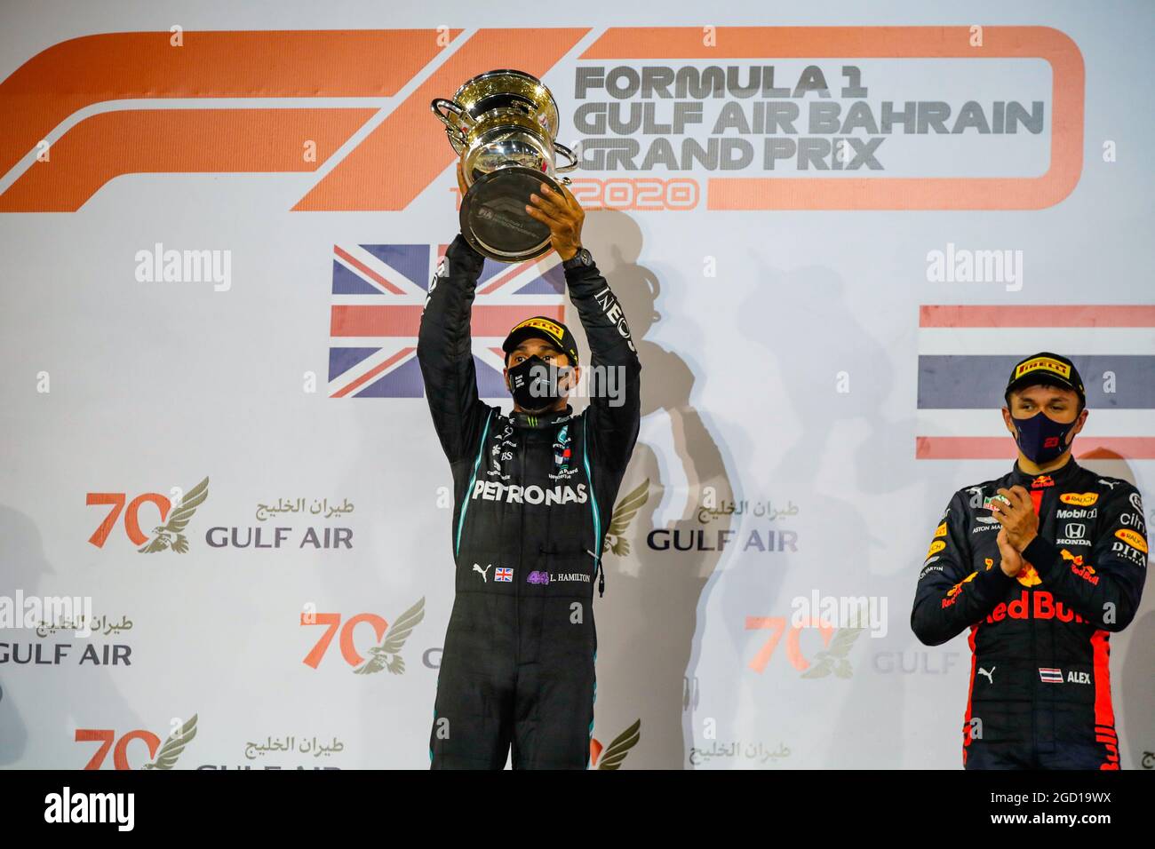 Race winner Lewis Hamilton (GBR) Mercedes AMG F1 celebrates on the ...