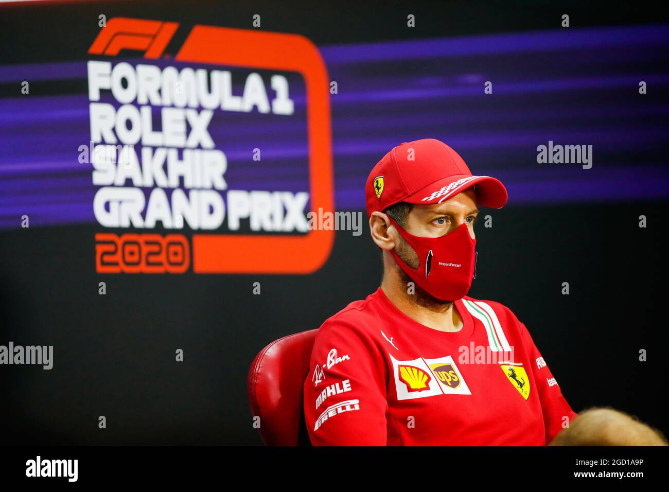 Sebastian Vettel (GER) Ferrari in the FIA Press Conference. Sakhir ...