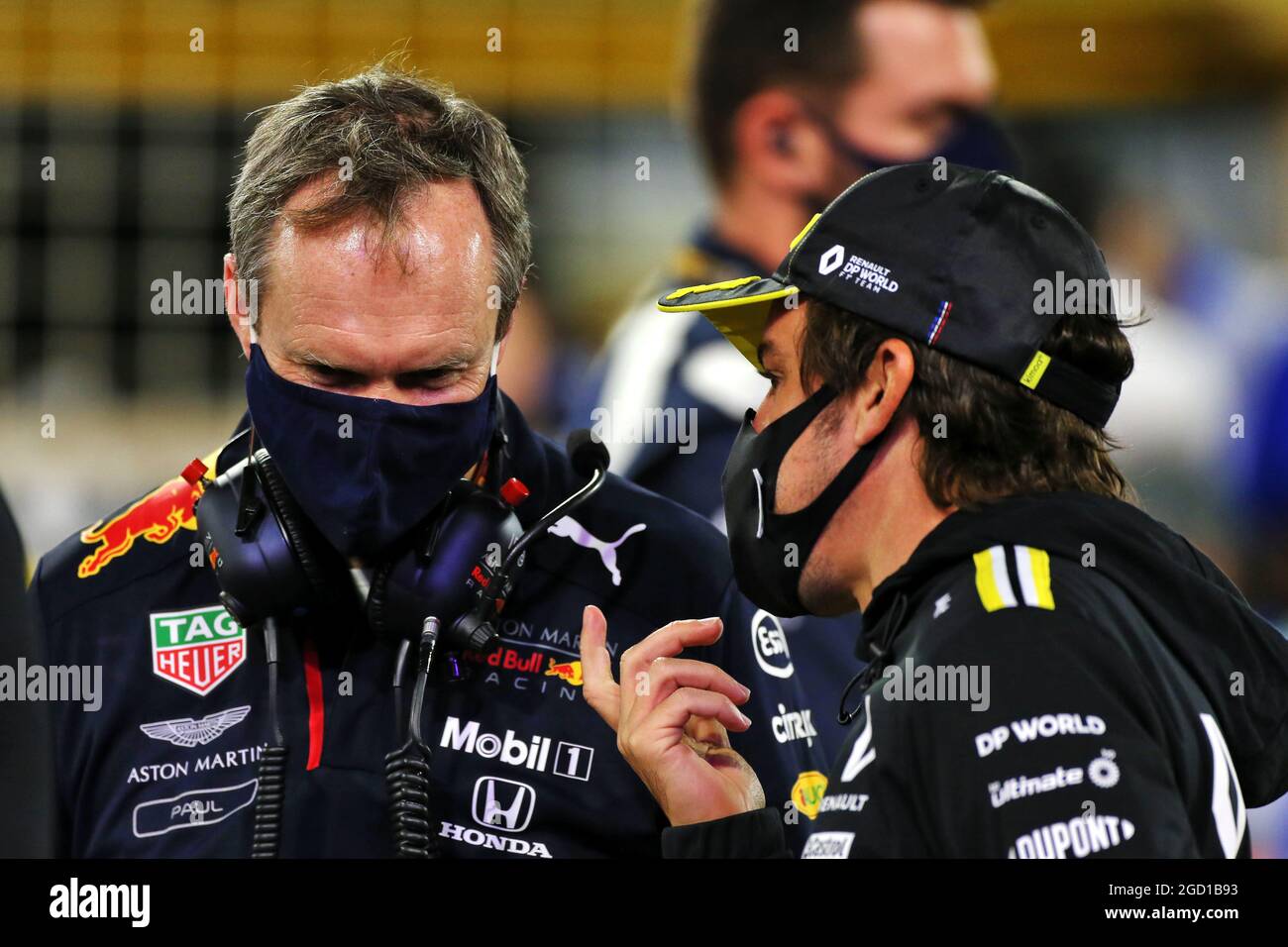 Red bull racing chief engineer on grid fernando alonso hi-res stock ...