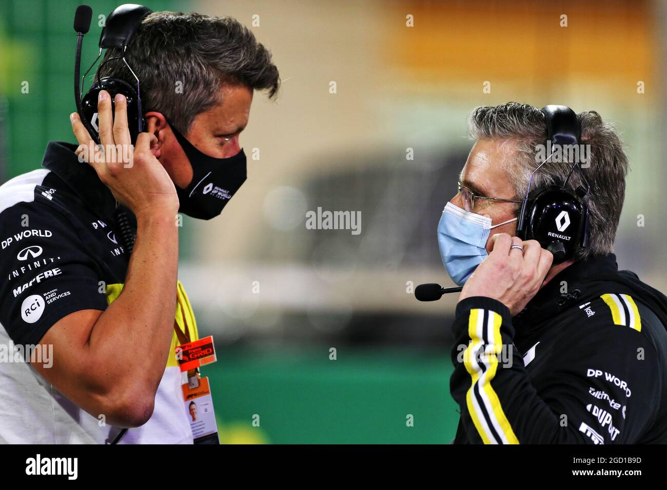 (L to R): Marcin Budkowski (POL) Renault F1 Team Executive Director ...