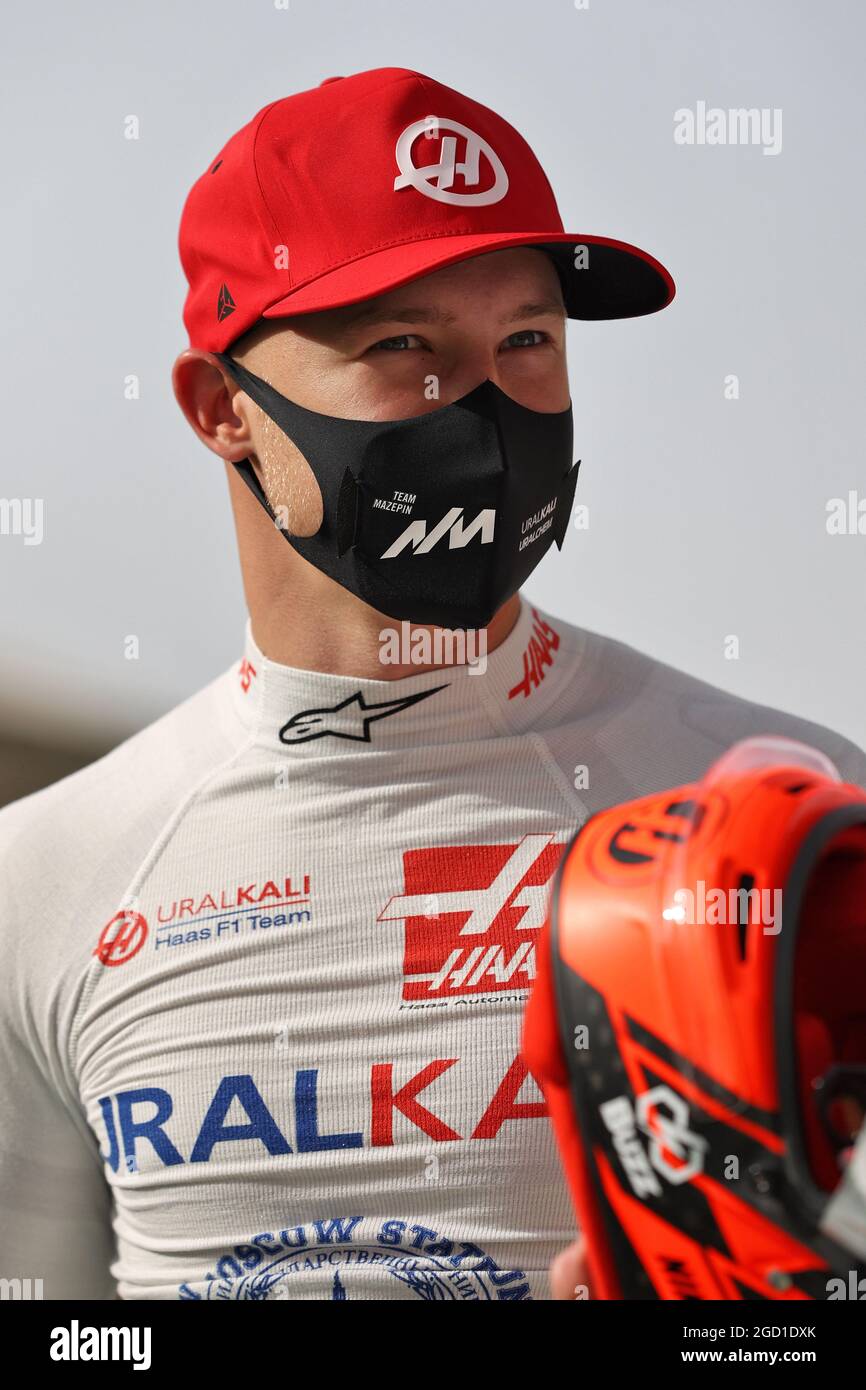Nikita Mazepin (RUS) Haas F1 Team. Bahrain Grand Prix, Thursday 25th ...
