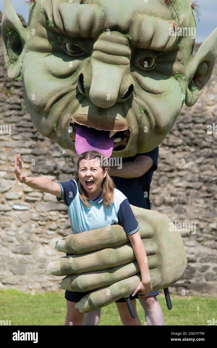 London, UK. 10th Aug, 2021. The cast of Our Teacher's a Troll by Dennis ...