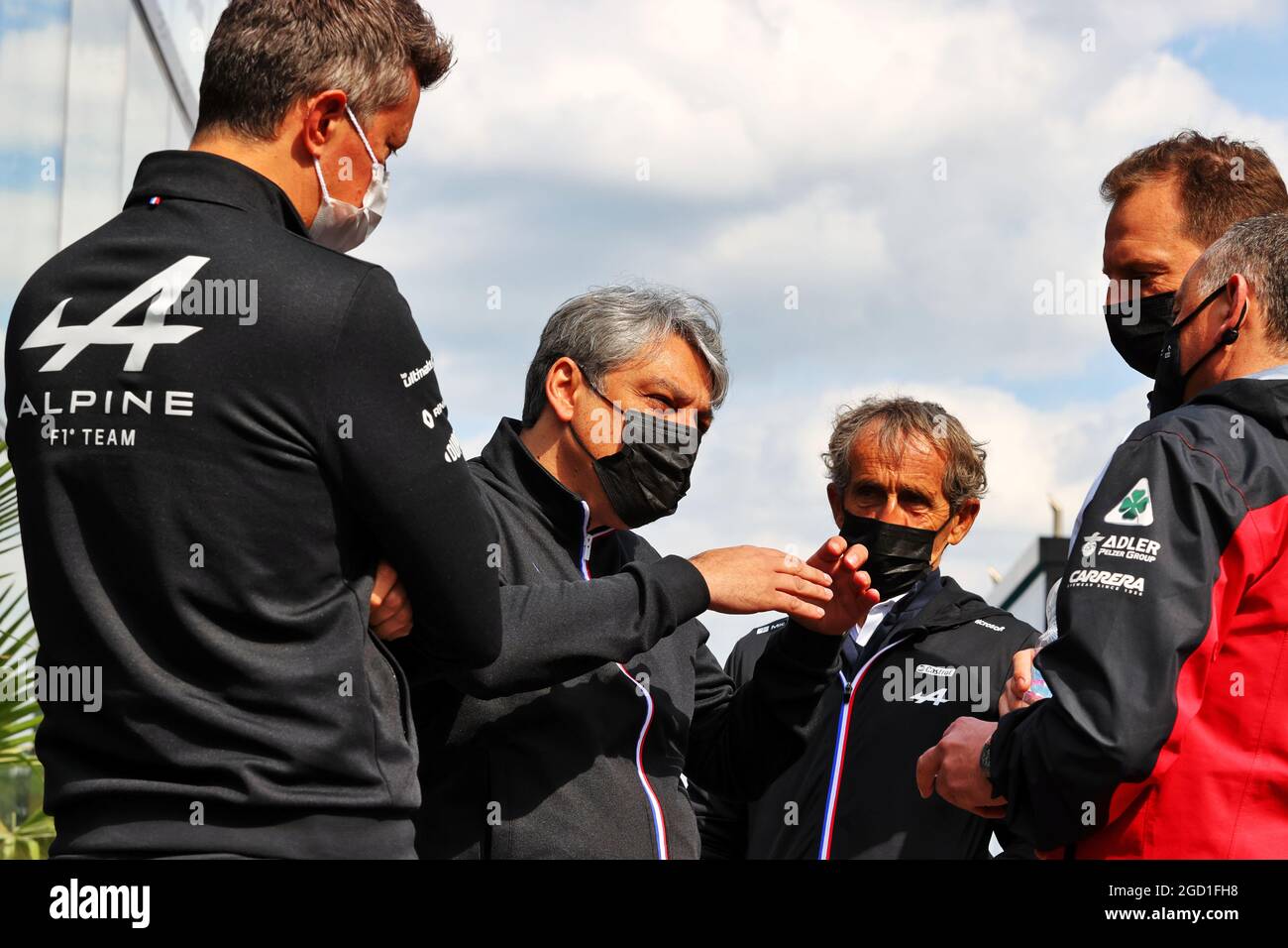 (L to R): Marcin Budkowski (POL) Alpine F1 Team Executive Director ...