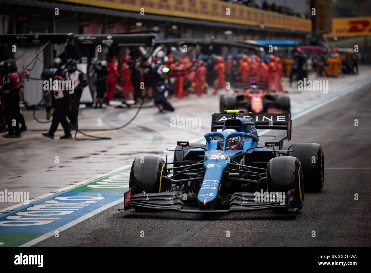 Ferrari sf 21 leave pits hi-res stock photography and images - Alamy