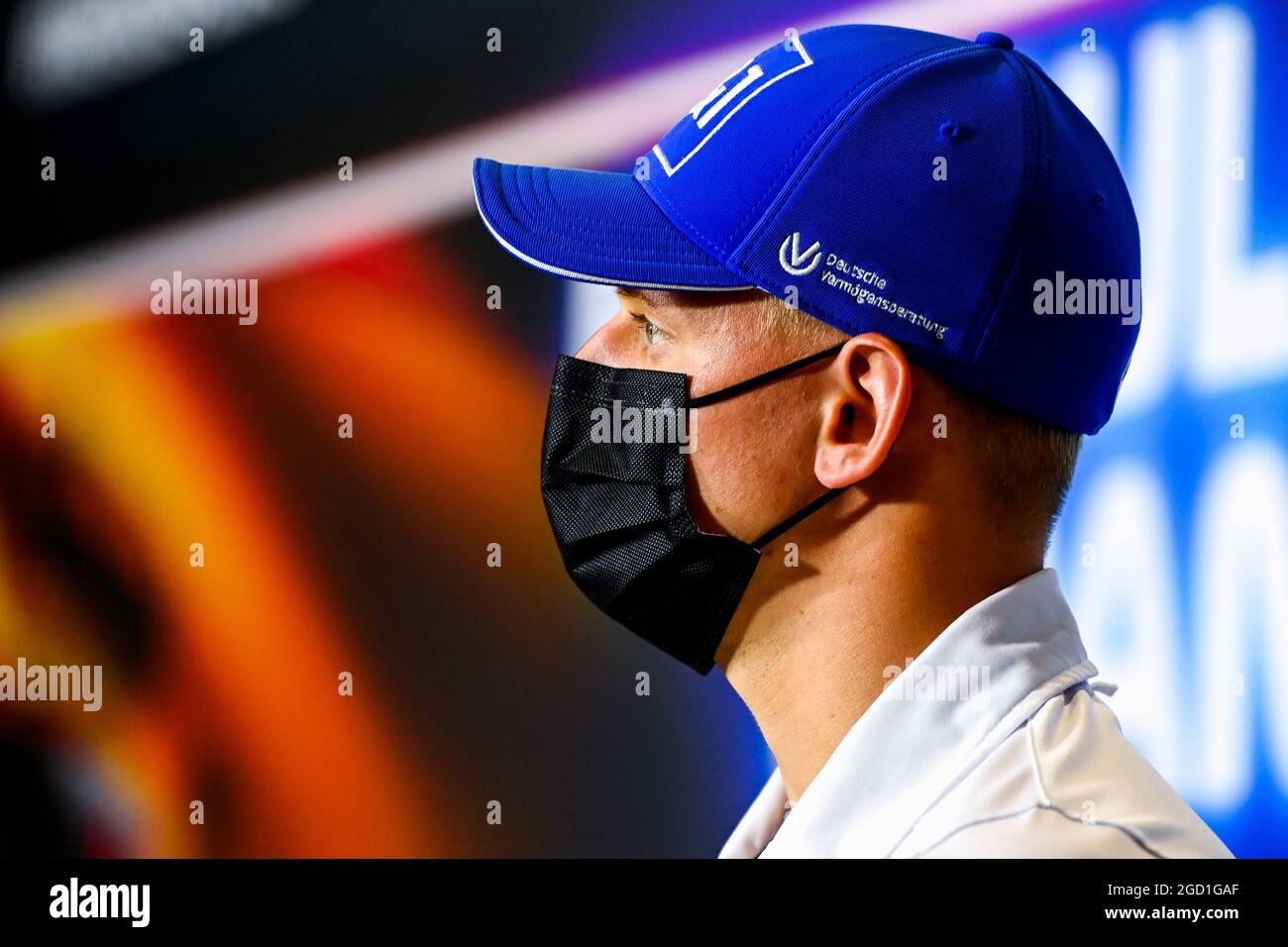 Mick Schumacher (GER) Haas F1 Team in the FIA Press Conference. Spanish ...