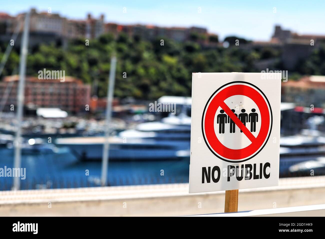 Scenic Monaco - No Public sign. Monaco Grand Prix, Wednesday 19th May ...
