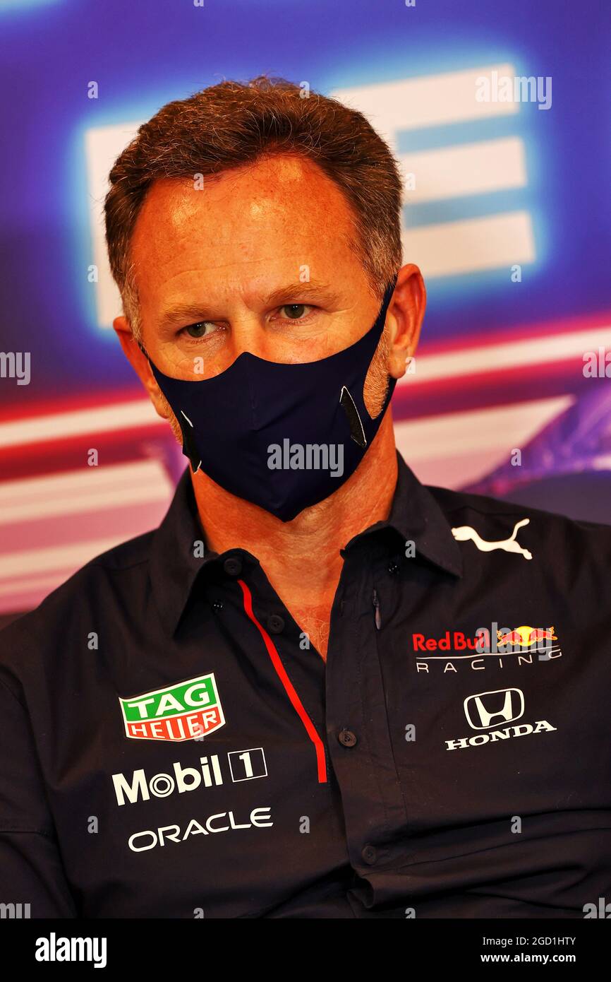 Christian Horner (GBR) Red Bull Racing Team Principal in the FIA Press Conference. Monaco Grand ...